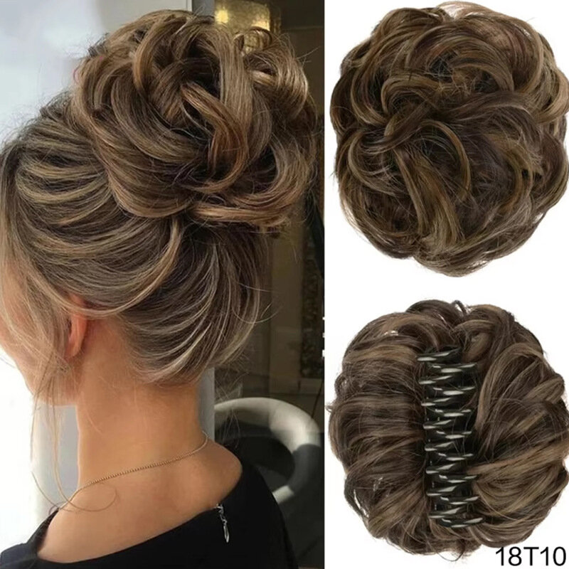 Прическа в виде пучка, аксессуар для волос, пухлый натуральный пучок, ленивый пучок, зажим для волос, реалистичный натуральный пучок, аксессуар для волос