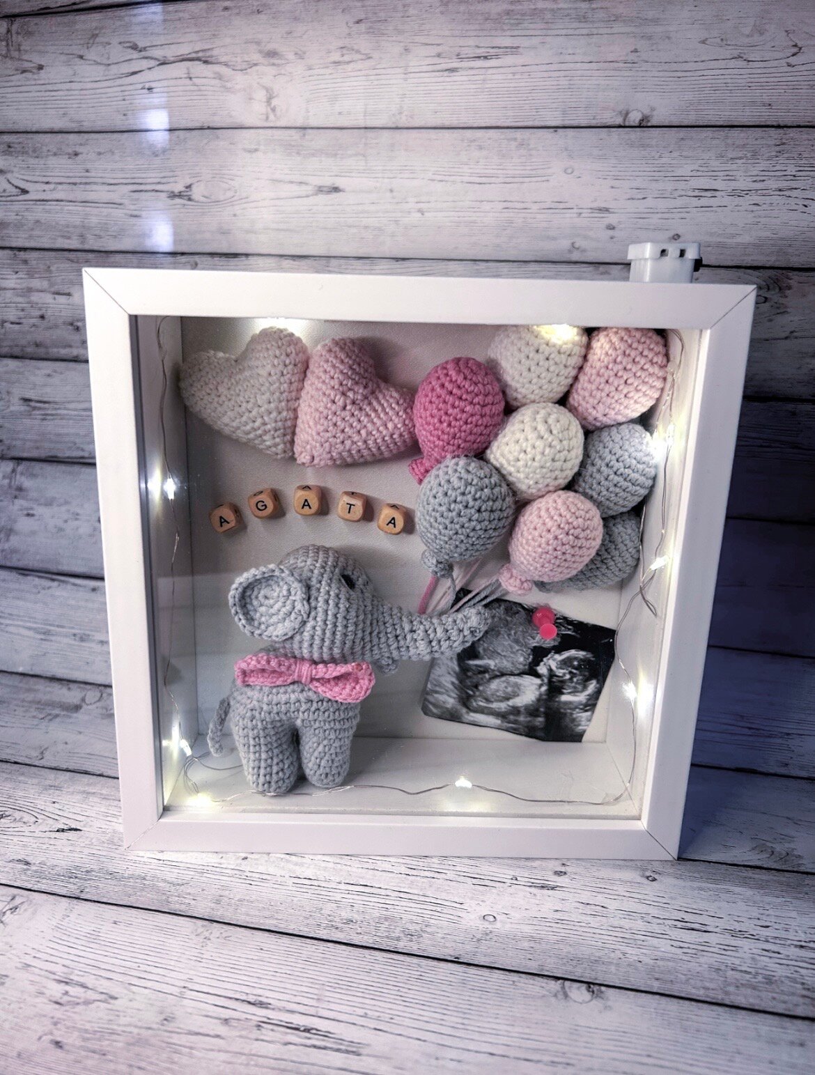 Необычная метрика для вашего малыша/малышки в глубокой рамке