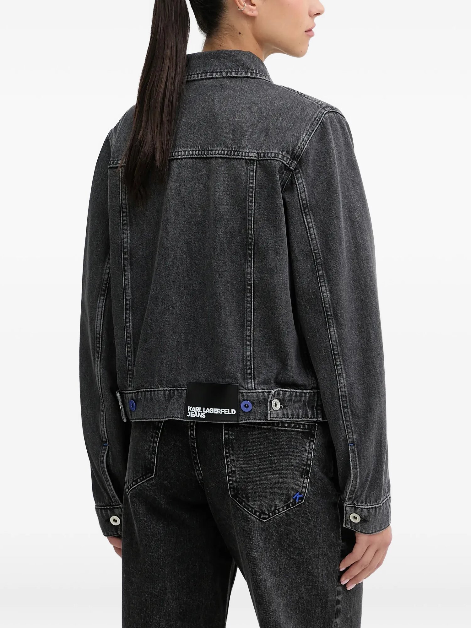 Куртка KARL LAGERFELD JEANS Denim button jacket, размер S, серый — фото 1