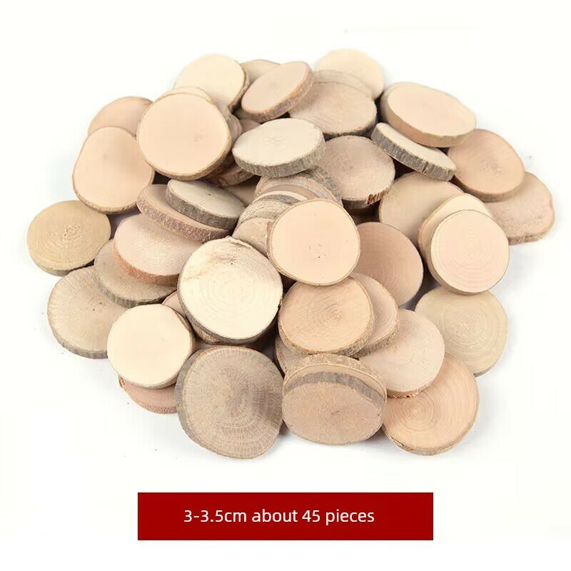 Круглые деревянные чипсы, материалы для ручной росписи, бревенчатые палочки ручной работы, деревянные чипсы, украшение