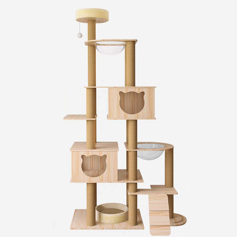 Вилла для кошек, когтеточка для кошек, оптовая продажа платформ для прыжков кошек, кошачье дерево, лазалка для кошек, кошачье гнездо-капсула, товары для кошек, когтеточка.