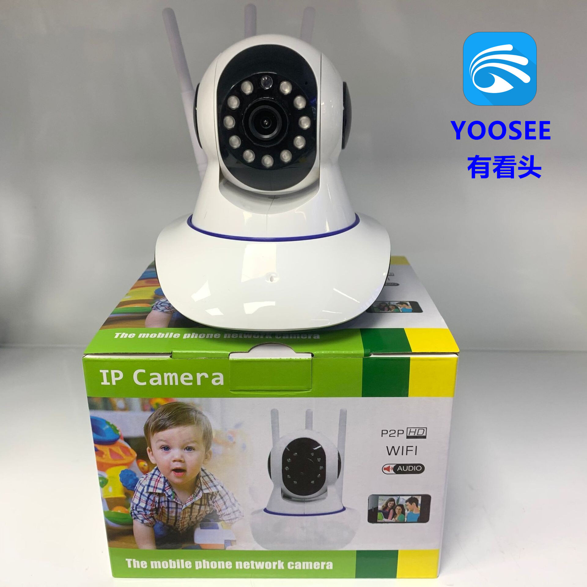 Беспроводная камера видеонаблюдения Yoosee с 3 антеннами, инфракрасным ночным видением для дома, удаленное мобильное HD смарт