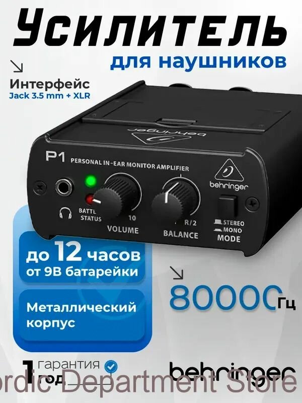Усилитель для наушников Powerplay P1, система мониторинга