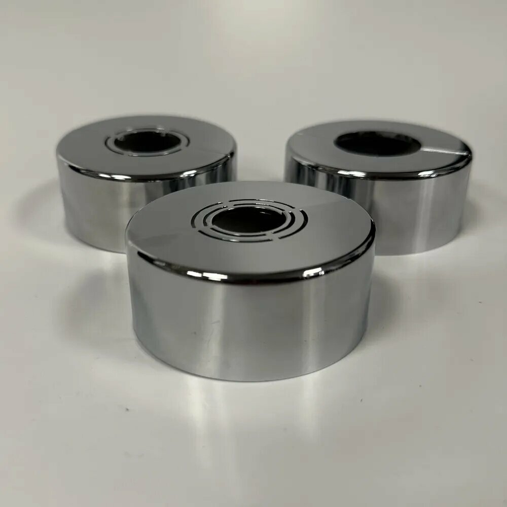 Отражатель (чашка) разъемный универсальный (диаметр: 1/2", 3/4", 1") цвет хром, глубокий,1 шт.