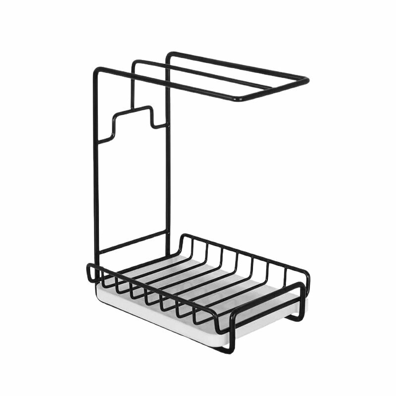 Органайзер кухонный MyPads, 25 см, подвесной, для раковины, черный