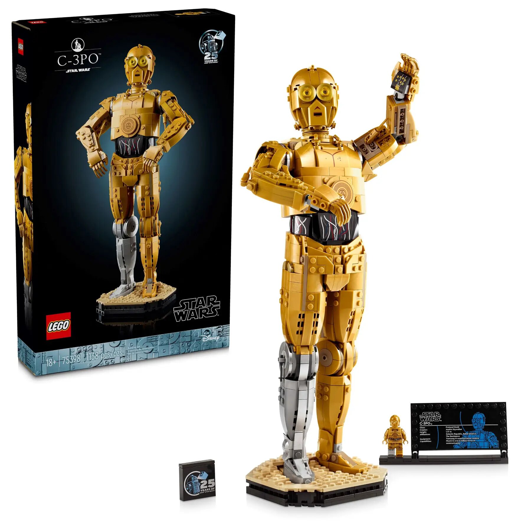 Конструктор LEGO Star Wars 75398 дроид C-3PO блочный, 1138 шт.