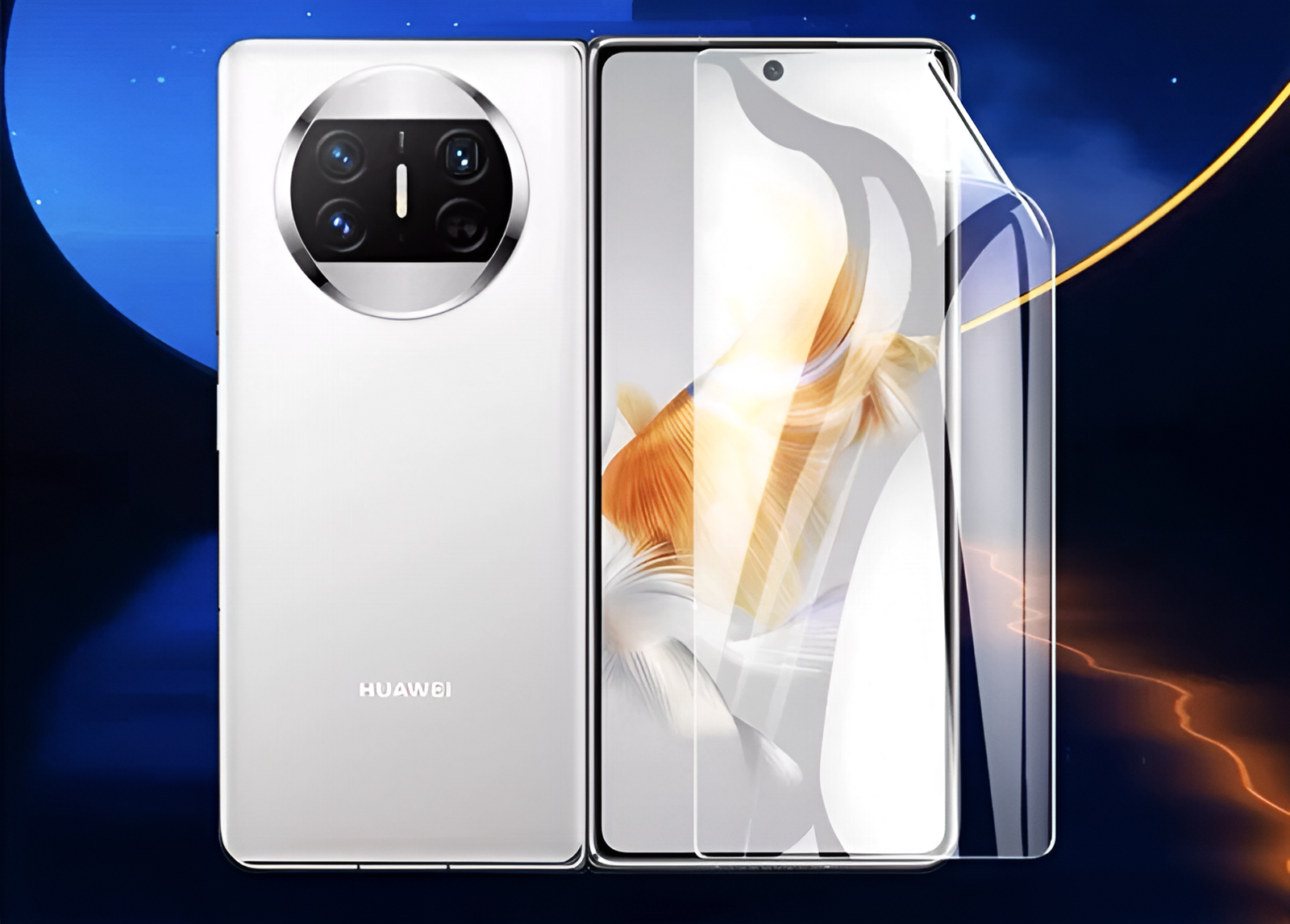 Защитная пленка 3D для Huawei Mate X3 с закругленными краями полностью закрывает экран глянцевая для внутреннего экрана