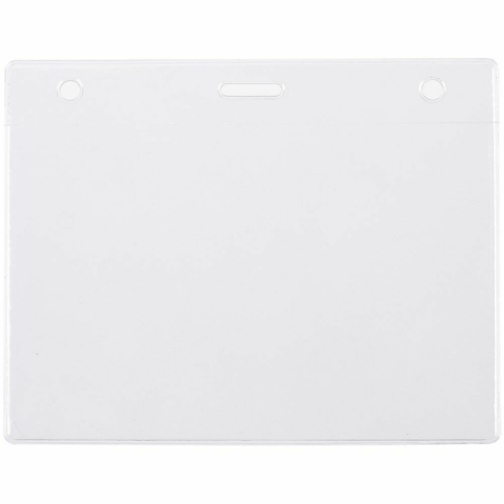 6 шт, Карман для бейджа Lucid, горизонтальный, из фактурного ПВХ, 12,3х9,6 с