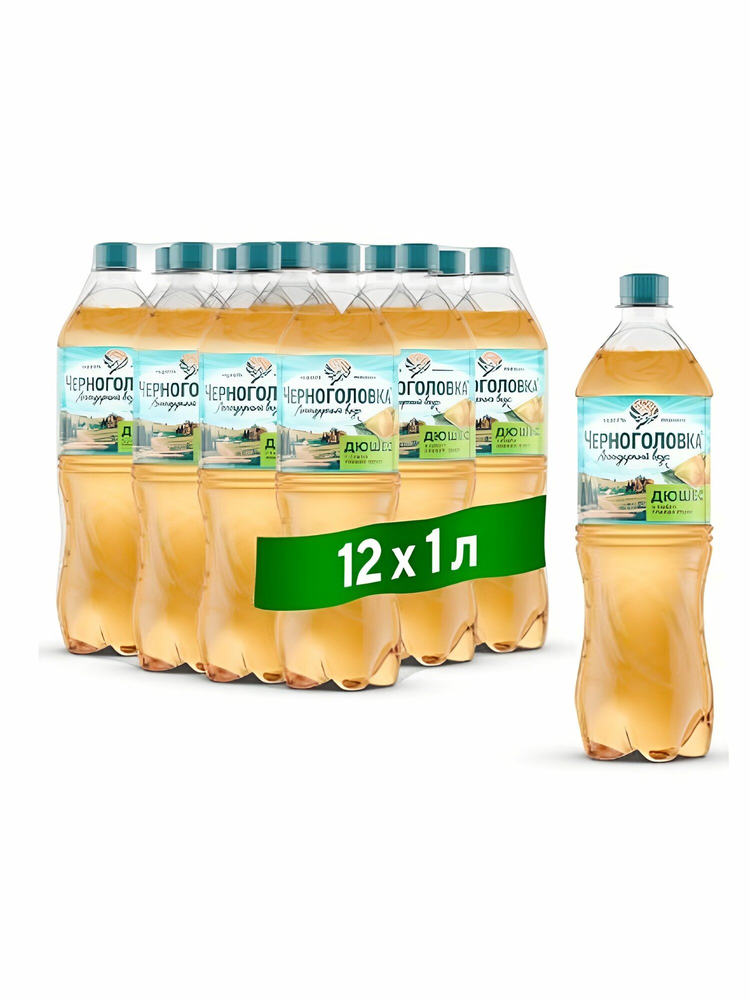 Напиток "Лимонад Черноголовка" Дюшес газированный, 1000мл. ПЭТ. Упаковка 12 шт.