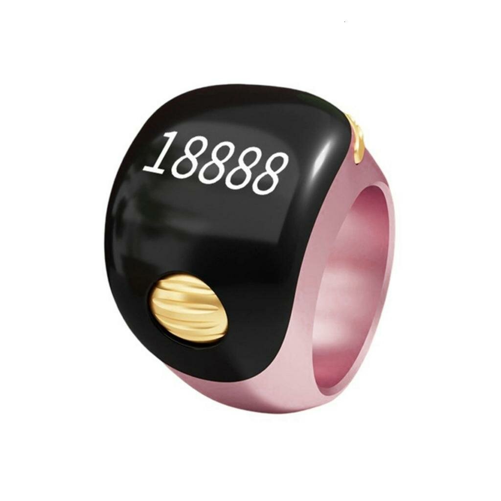 Цифровые молитвенные кольца с регулируемым размером, Розовое золото