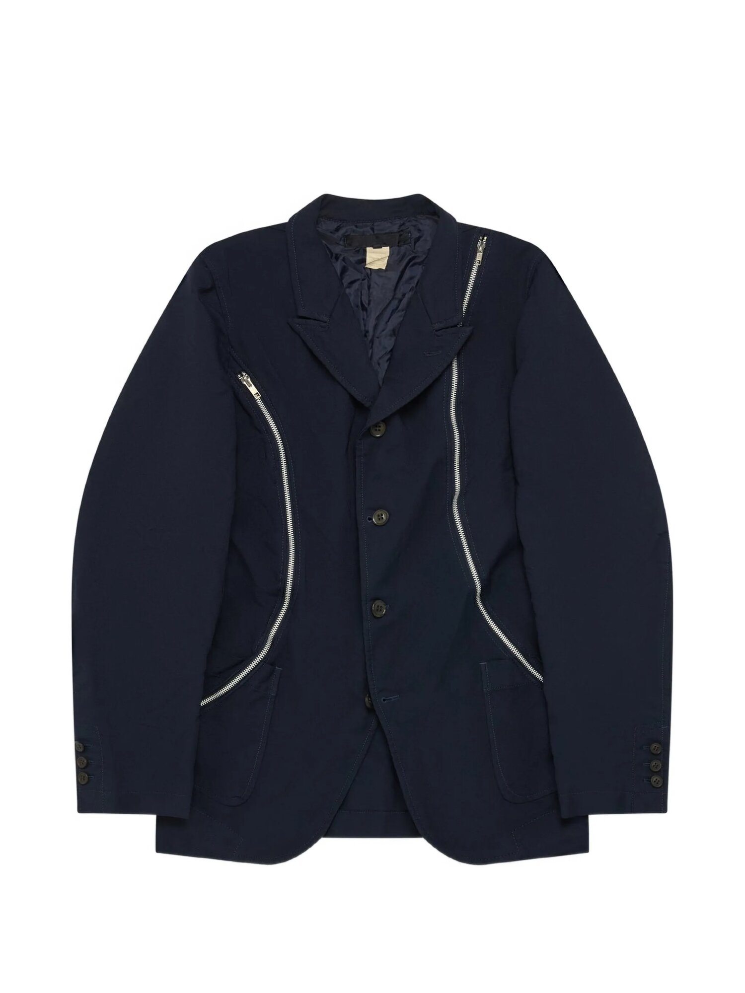 Пиджак Single-breasted zip-detail blazer