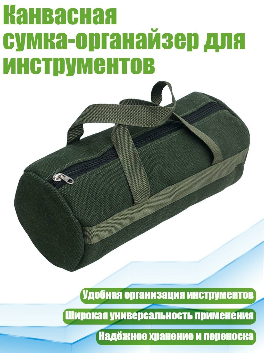 Канвасная сумка-органайзер для инструментов, 24x11