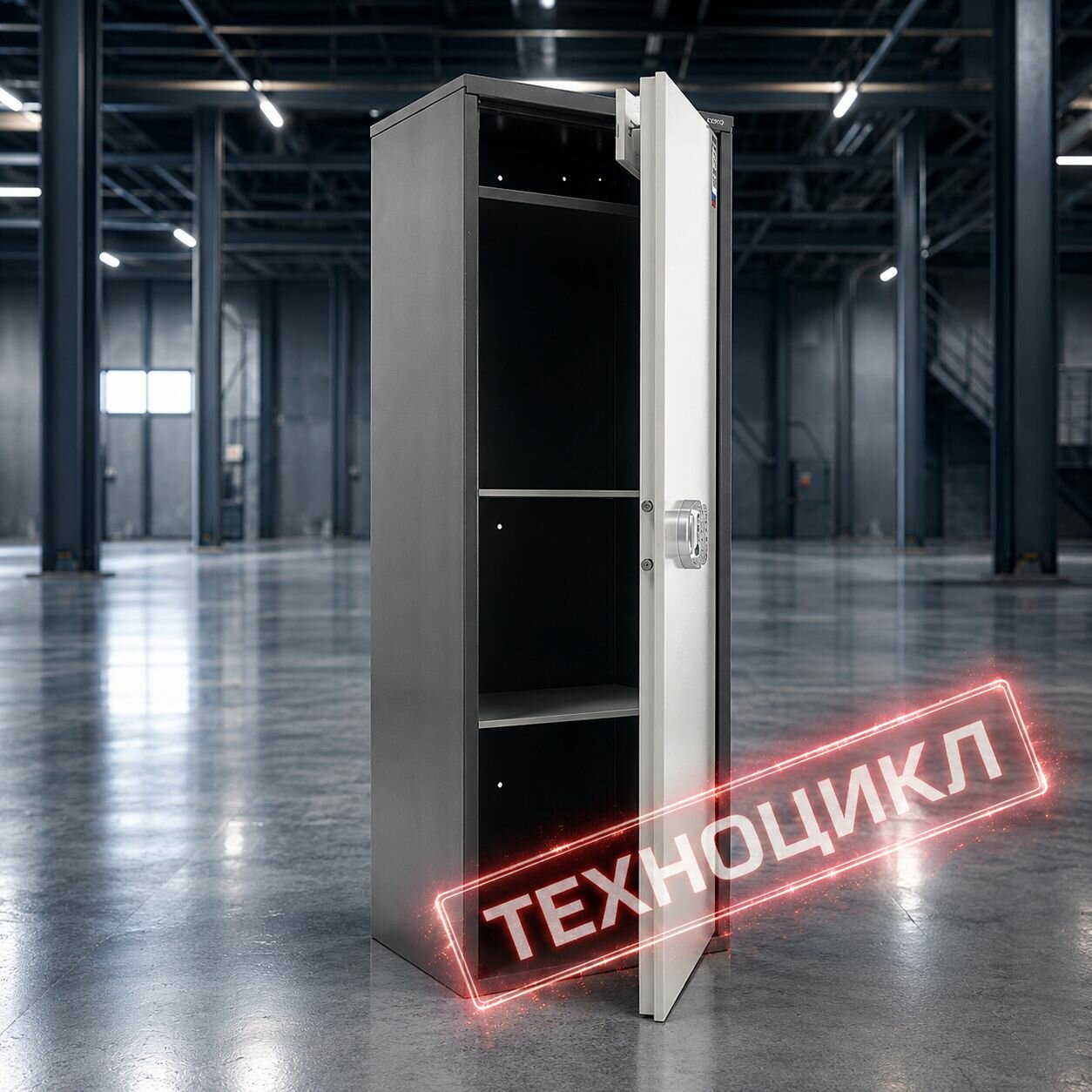 Шкаф бухгалтерский металлический техноцикл AIKO SL-125Т EL, 1252x460x340 мм, серый