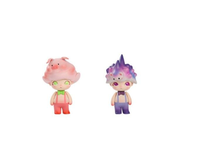 Конструктор POP MART DIMOO Lost Animals Mythical Box, Collection, Confirmed-Piglet+Hedgehog (Open)