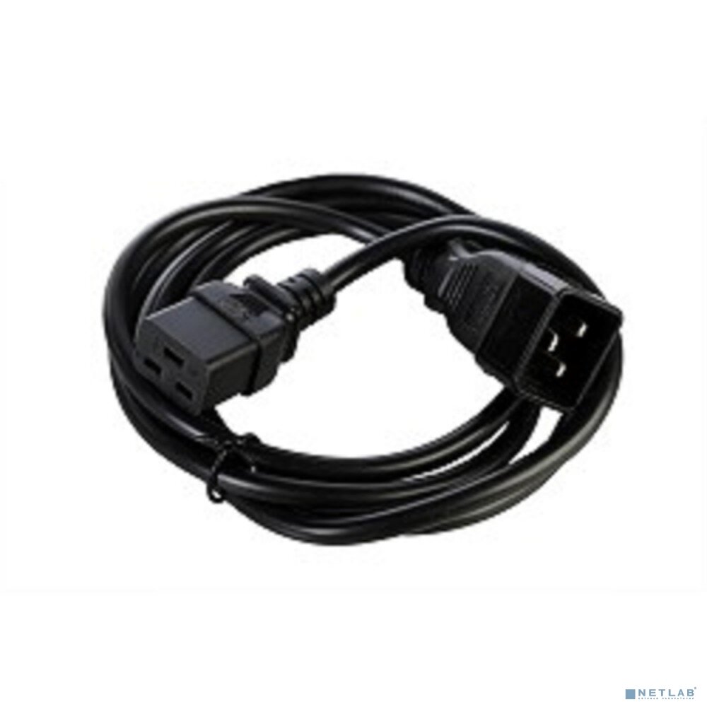 REM Шнур питания с заземлением IEC 60320 C19 IEC 60320 C20 / IEC320 C 20 , 16А/250В (3x1,5), длина 1,8 м. (R-16-Cord-C19-C20-1.8 / 101213.001-05)
