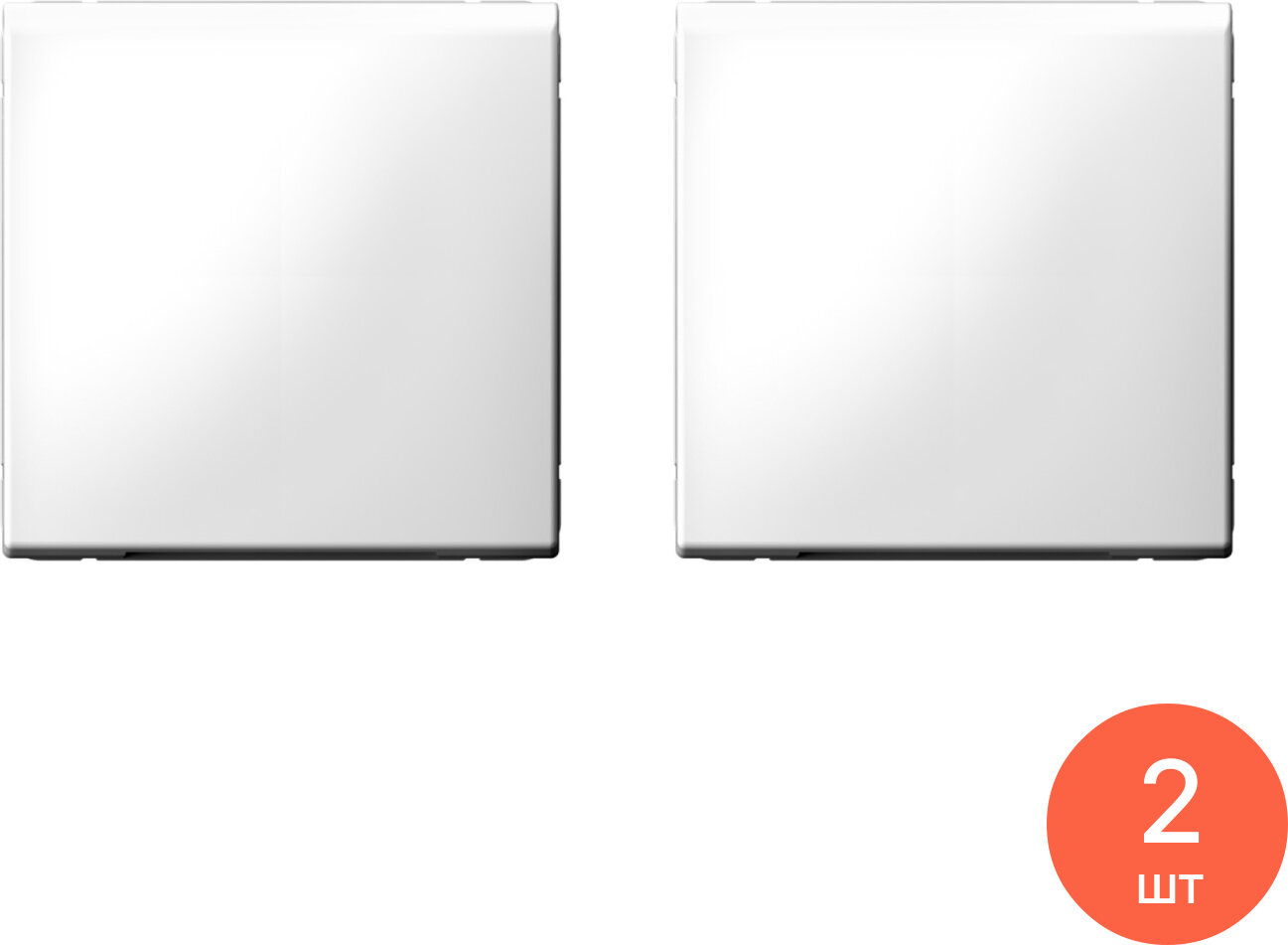 Вывод кабеля Systeme Electric / Систем Электрик ArtGallery скрытой установки, из пластика, цвет белый, 71х71х28мм, IP20 / электрика (комплект из 2 шт)