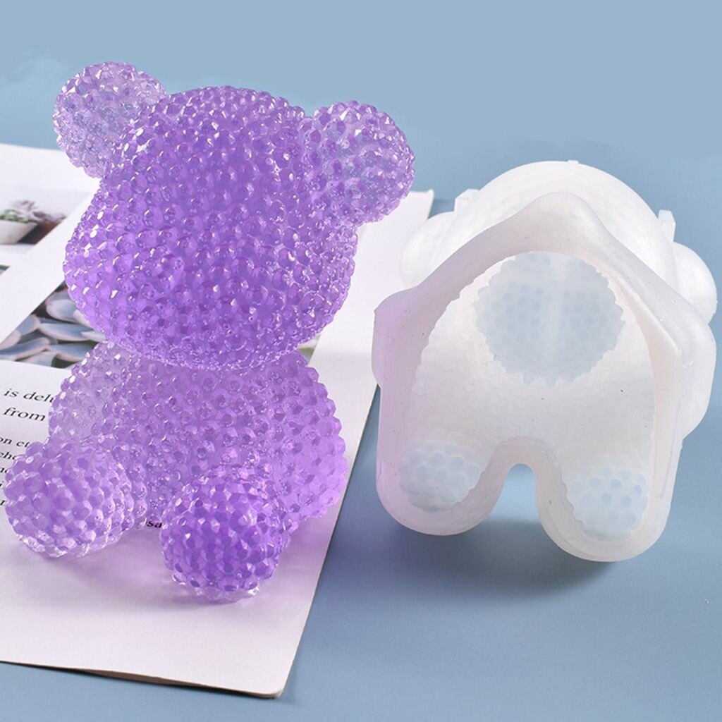 Diy crystal epoxy трехмерный алмазный медведь из эпоксидной смолы, набор силиконовых форм для ювелирных изделий