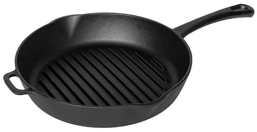 Сковорода-гриль чугунная гардарика 240х240 с литой ручкой 0424