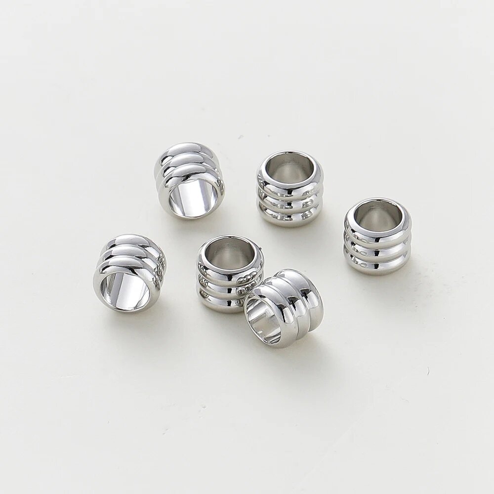 Золотые позолоченные латунные бусины St.kunkka 2.5/4/5/6 мм 20-50 Серебряный, 4mm x 30Pcs, Platinum