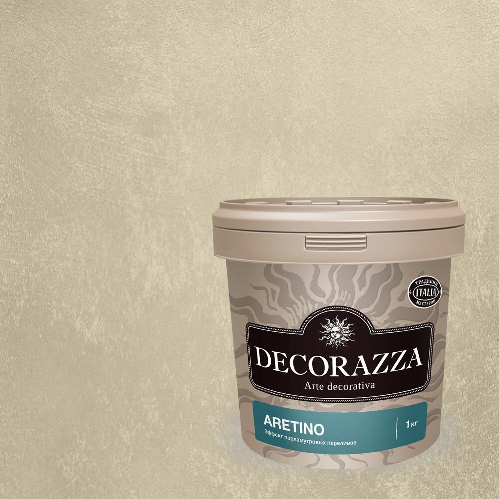 Декоративная краска с эффектом перламутровых переливов Decorazza Aretino (1л) AR 10-08