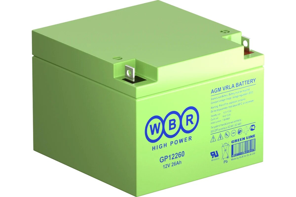 WBR Аккумулятор для ИБП GP12260 12В, 26 Ач УТ-00000218