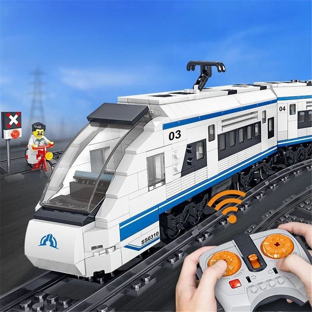 Конструктор City Электронный Поезд Игрушки На Пульте Управления, 941 Деталей, С Железной Дорогой