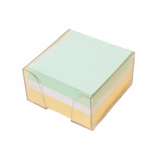 Комус Блок для записей в подставке, 9 х 9 х 5 см, цветной