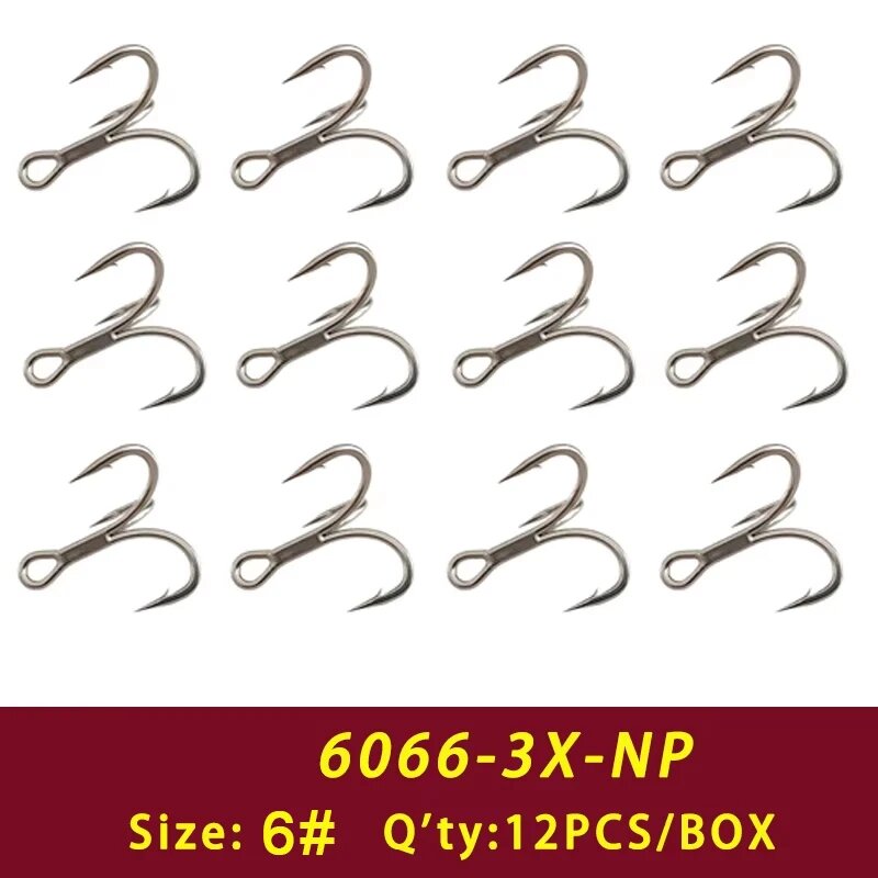 TAKEDO Тройной крючок для рыбалки 2#-16# 6