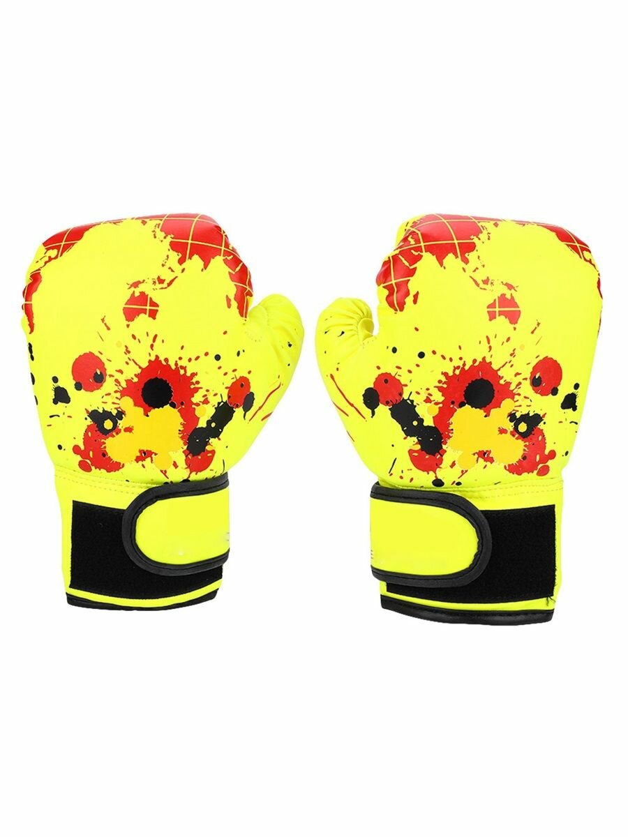 Детские боксерские перчатки, тренировочные перчатки для ударов, желтые, с мягкой подкладкой, защита рук для маленьких девочек и мальчиков, детские боевые тренировки