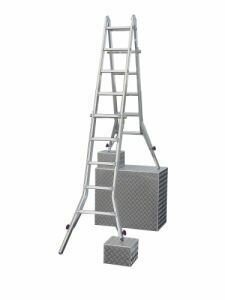 Шарнирная телескопическая лестница KRAUSE STABILO 4х5 133984 с выдвижными боковинами