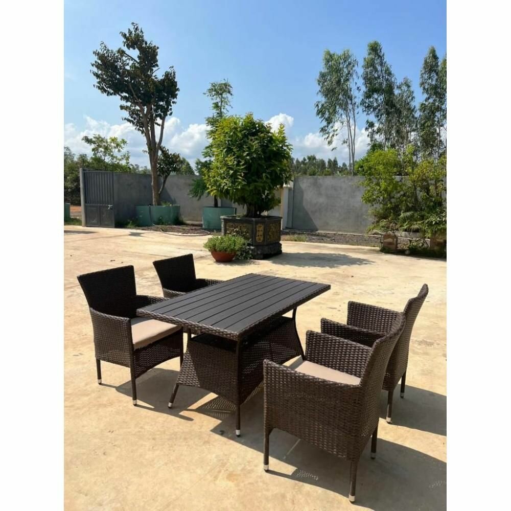 Комплект мебели 4+1AM-196B/T196 Brown 4Pcs (Afina Garden)