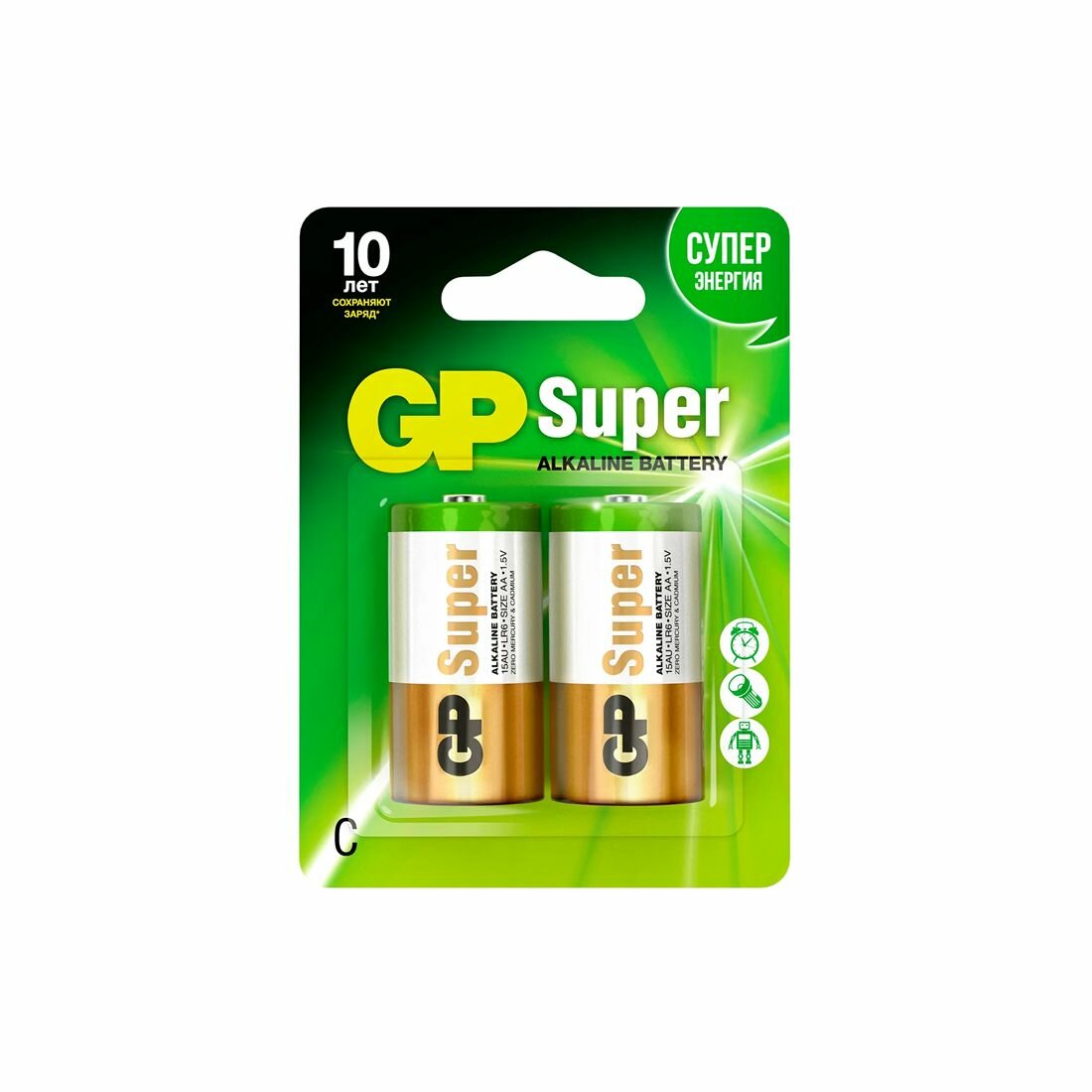 Батарейка алкалиновая GP Batteries SUPER Alkaline C 1,5V GP 14A-2CR2 (цена за 2шт.)
