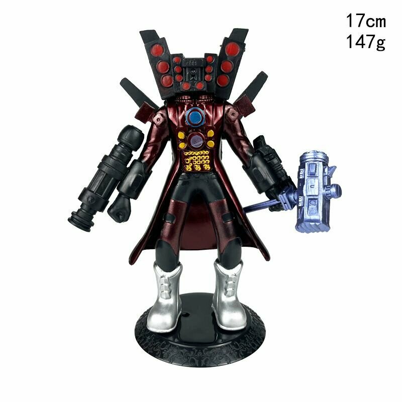 Фигурка Скибиди туалет Титан дрель мен / Skibidi Toilet Upgraded version of Titan Monitor (17см, пакет)