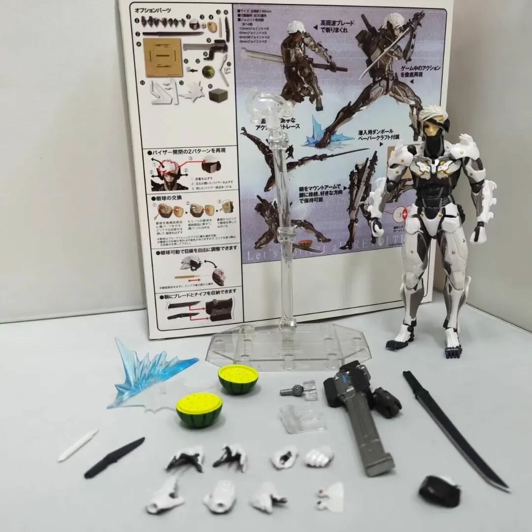 Фигурка Kaiyodo The Ocedo 140 Ex Metal Gear Mgs Raiden Metal Gear Rising Поднимающаяся Громовая Рука