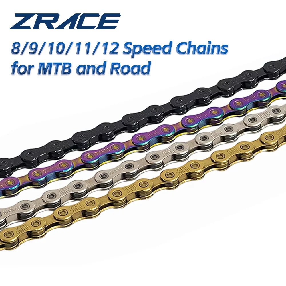 ZRACE Цепь для велосипеда 8/9/10/11/12 скоростей 10s Silver