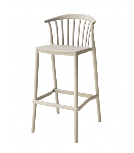 Стул полубарный Альвито пластик бежевый