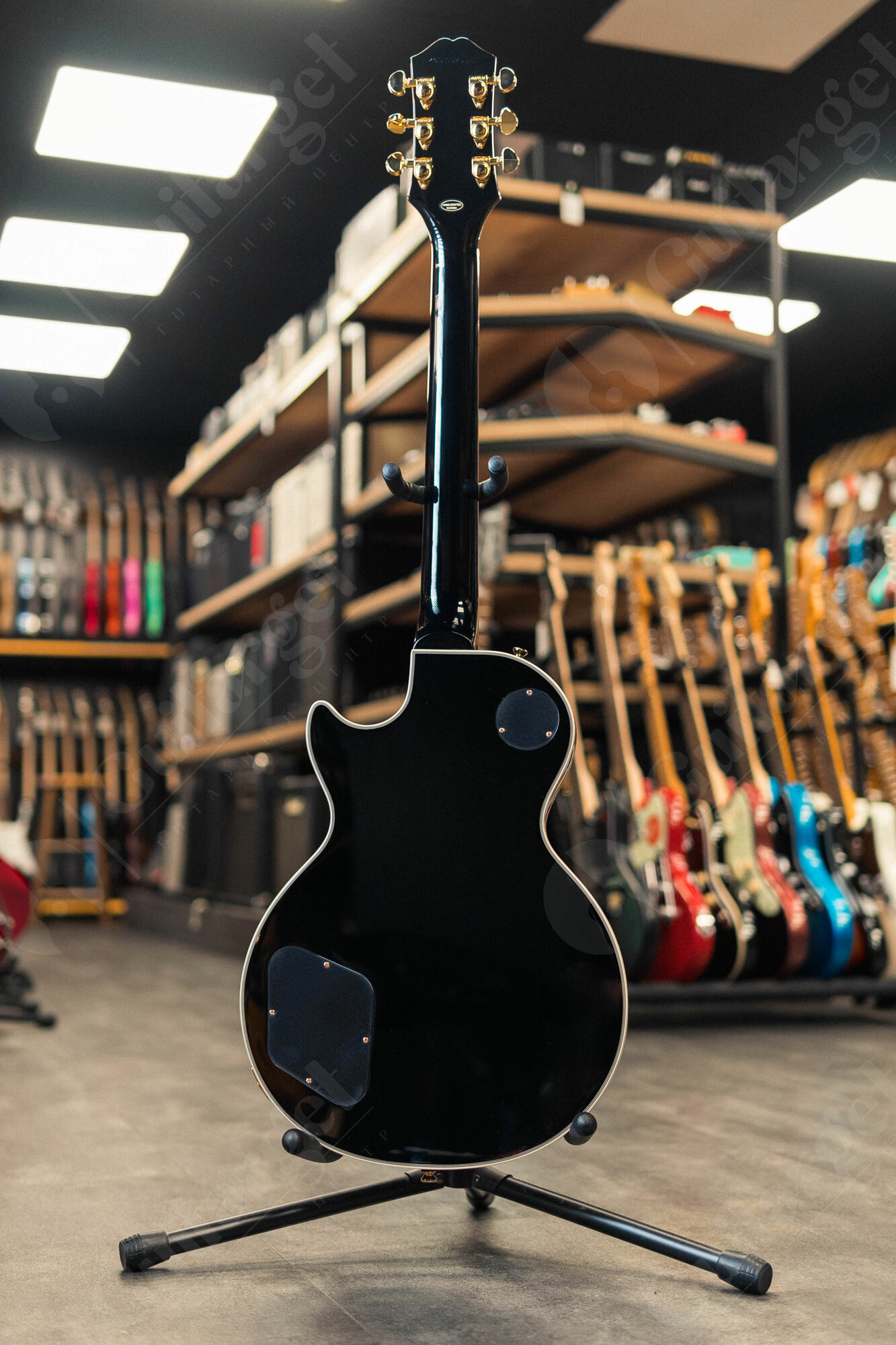 Epiphone Les Paul Custom Ebony Электрогитара с кейсом — фото 1