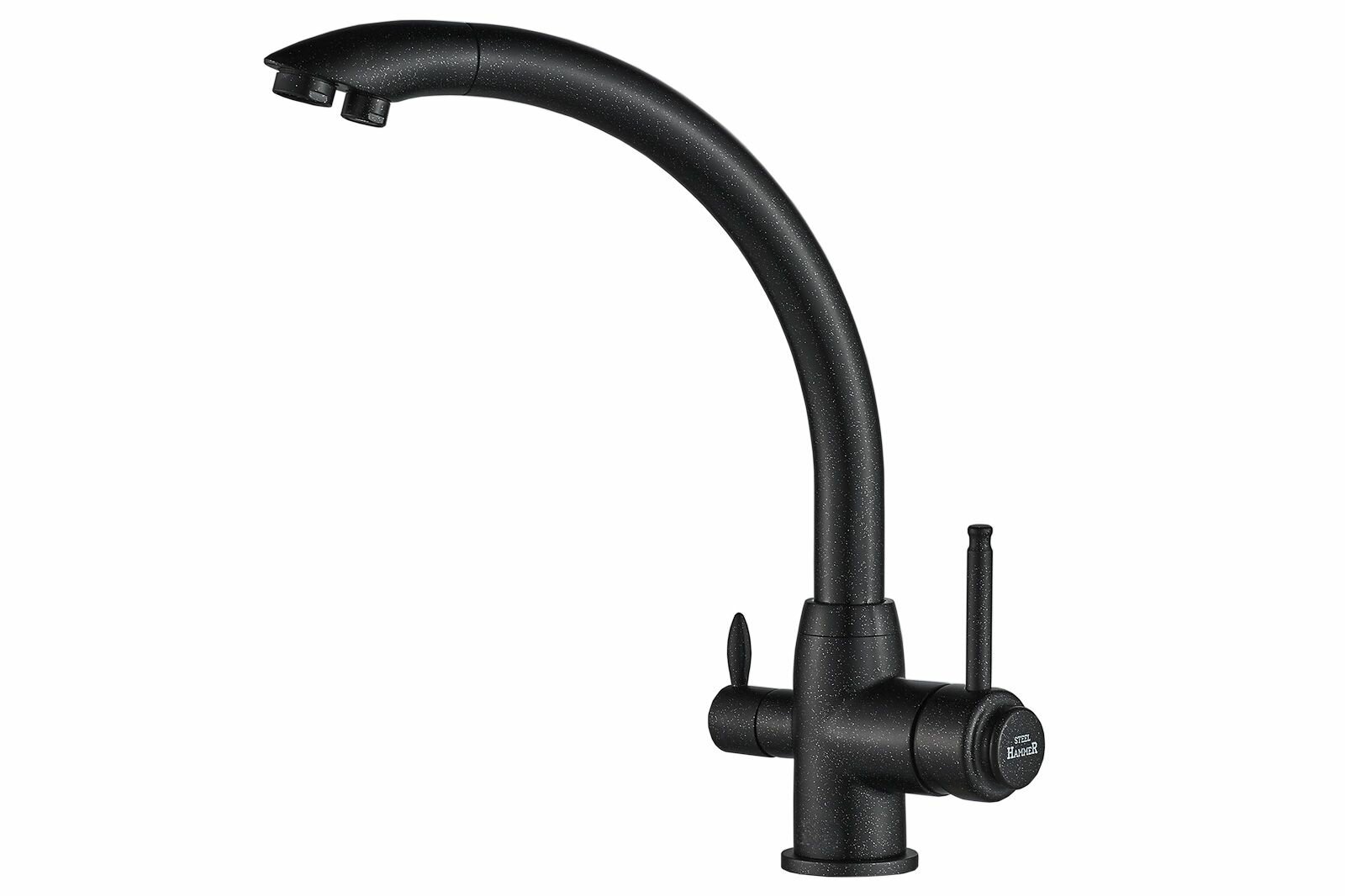 Смеситель с подключением фильтра питьевой воды SH 699 BLACK черный матовый