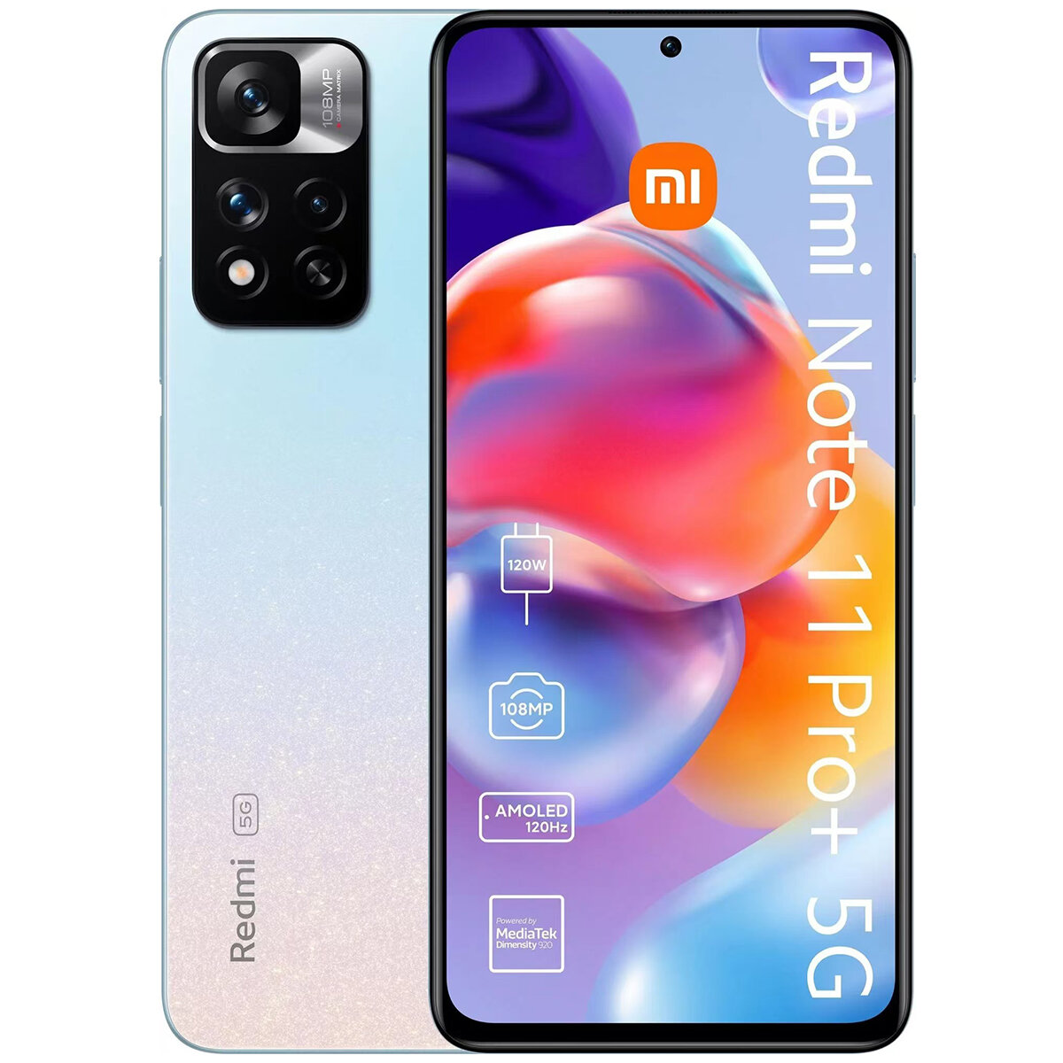 Смартфон Xiaomi Redmi Note 11 Pro+ 5G MediaTek Dimensity 920 8/128 ГБ Global, Dual nano SIM, синие звезды