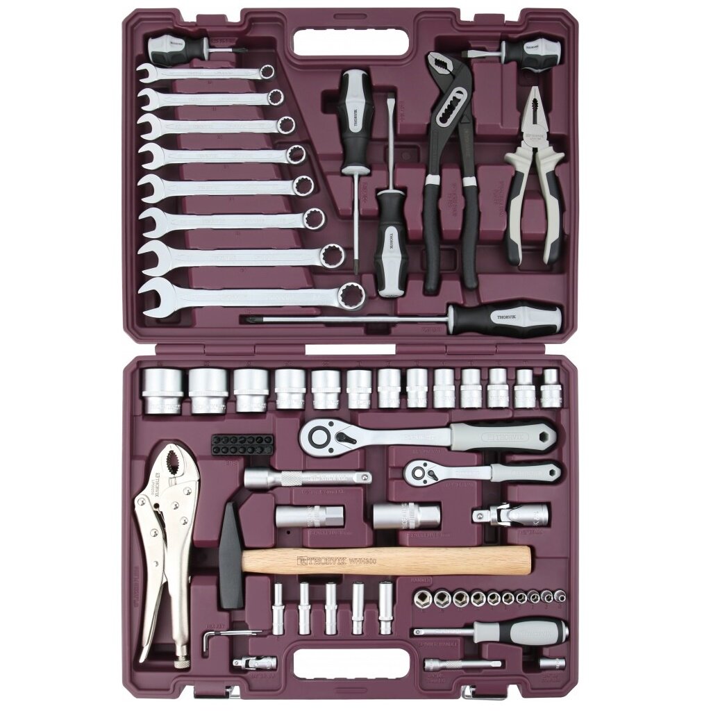 Thorvik Набор инструмента универсальный 1/4", 1/2"DR, 72 предмета TS072 TS072