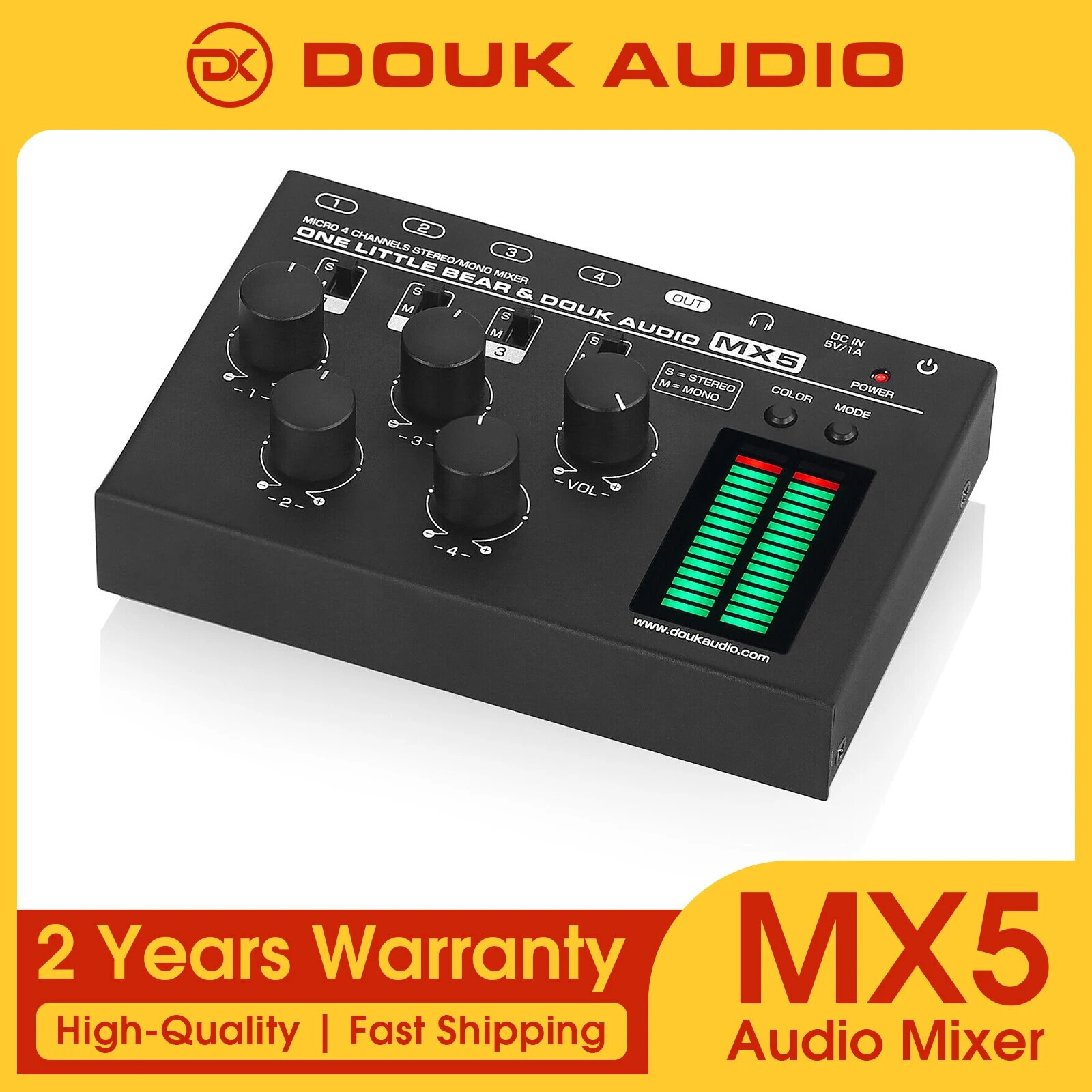 Nobsound Douk Audio MX5 4-канальный аудиомикшер