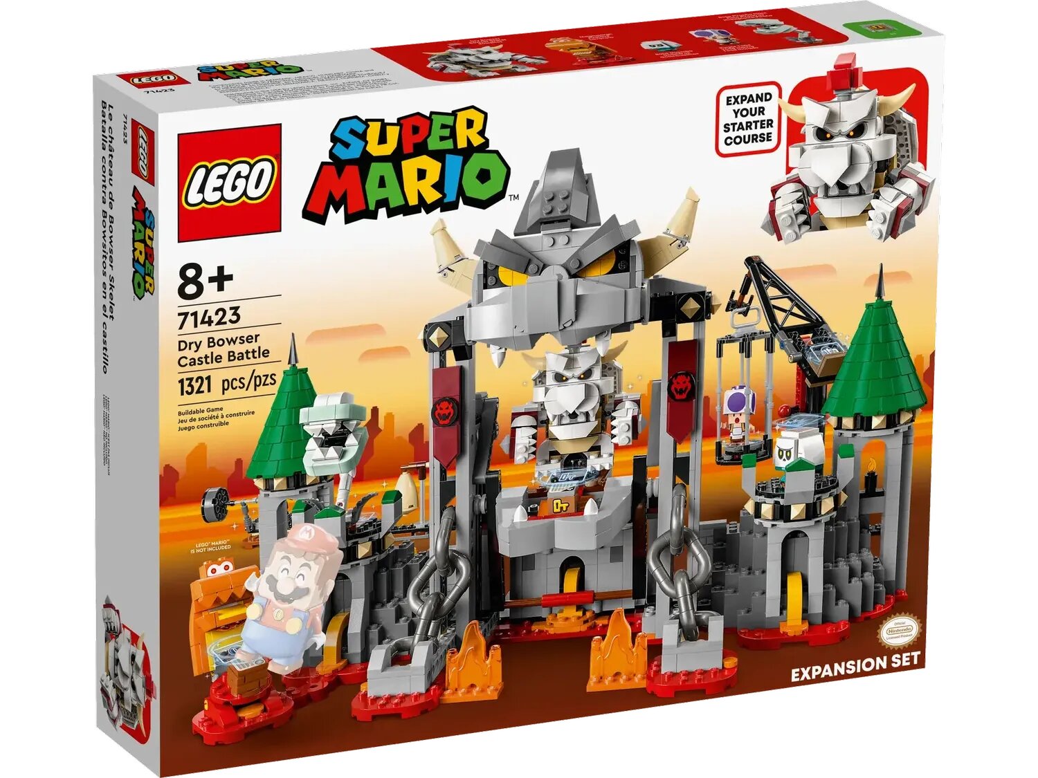 Конструктор LEGO Super Mario 71423 Dry Bowser Castle Battle Expansion