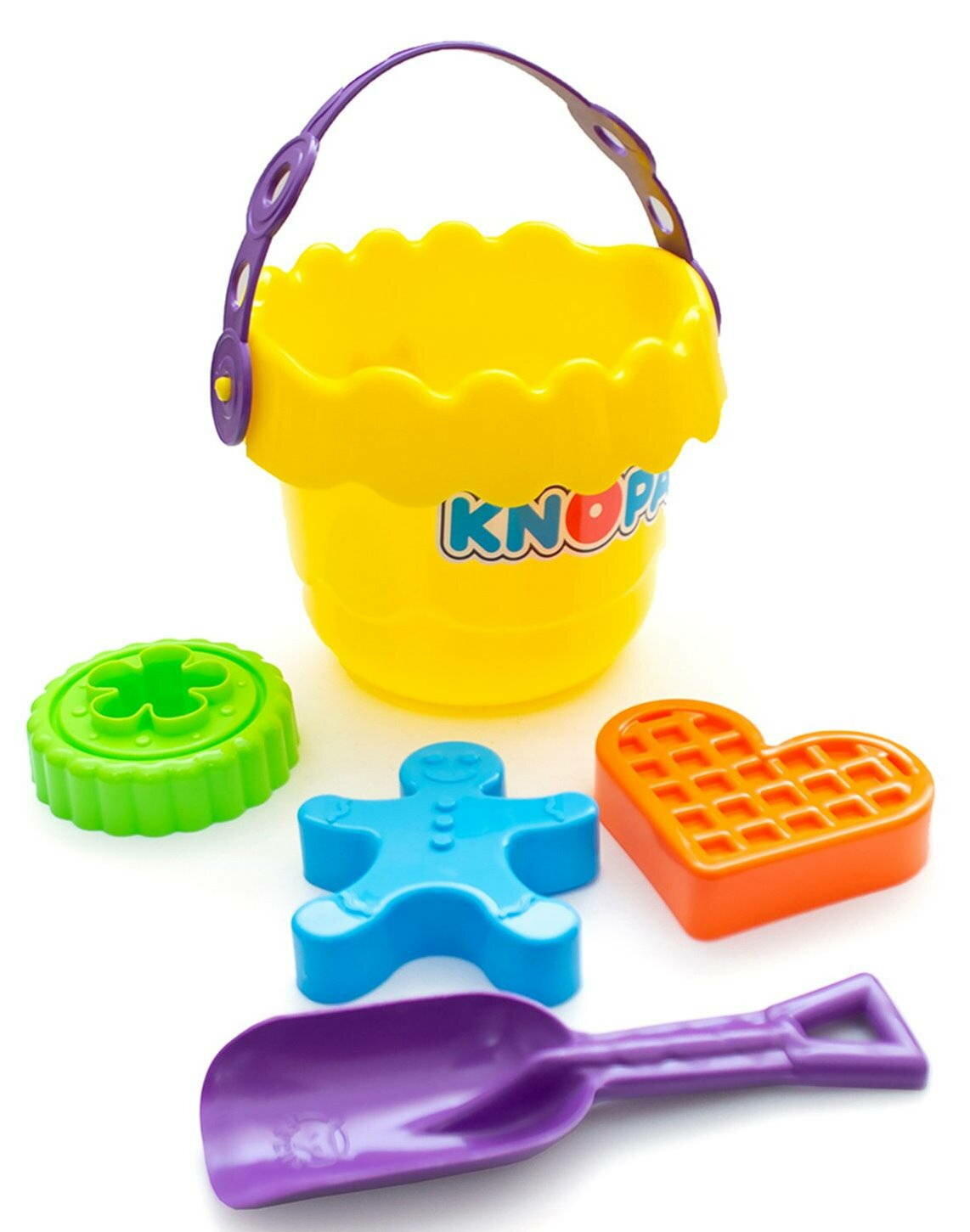 Песочный набор "Коврижка" (ведро совок 3 формочки) в сеточке