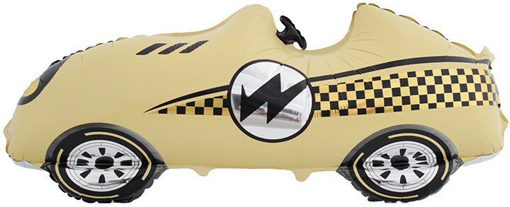 Шар (43'/109 см) Фигура, Гоночная машина, Формула 1, Желтый
