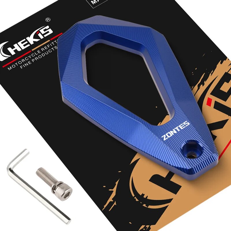 Защитный кожух выхлопной трубы Chekis для мотоциклов Zontes 368G, 368M, 368K, 368D, Синий, Blue