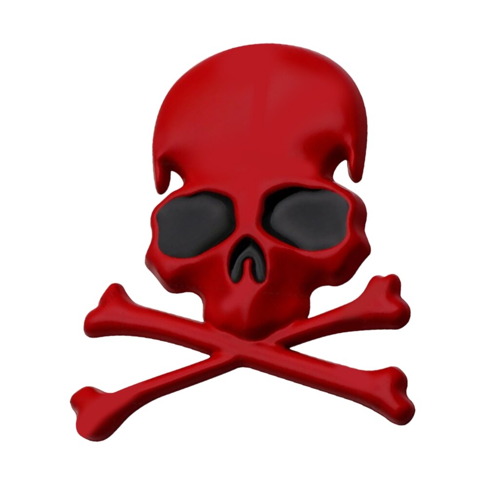 3D металлические наклейки черепа для автомобилей и мотоциклов