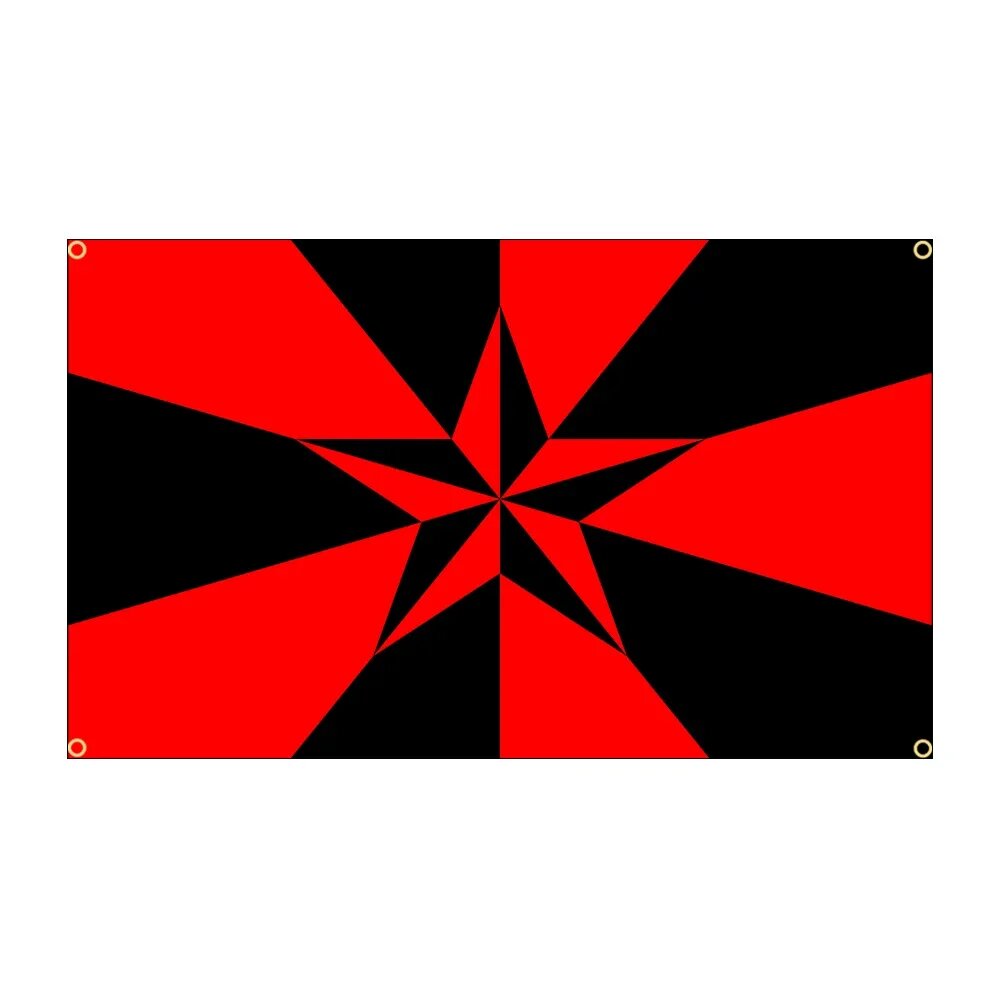 Флаг анархизма 90x150 см Красный, 120 x 180cm, 4 Grommets