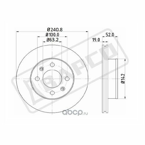 Диск тормозной Bapco BD0099