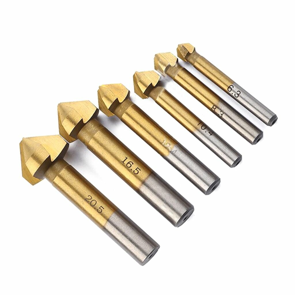 6 шт. зенковки 90 с 3 режущими кромками