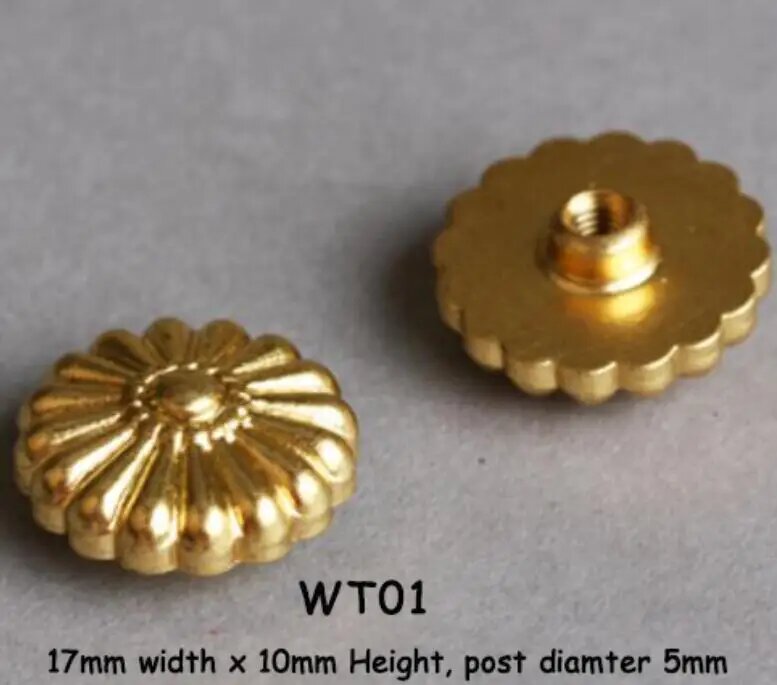 Заклепки из латуни WUTA хризантема 10 шт. WT01-17mm
